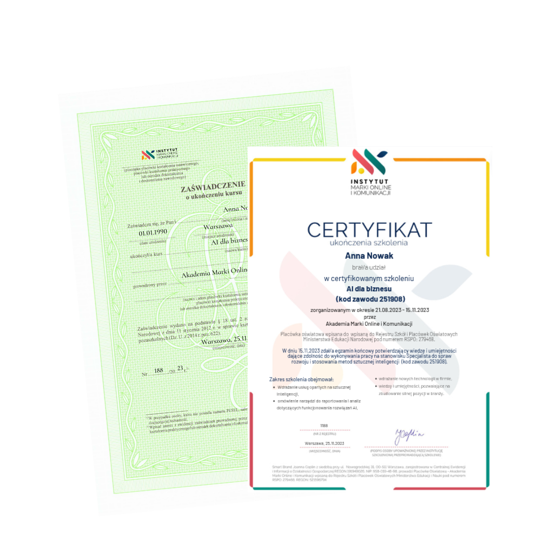 Sztuczna Inteligencja (AI) - Instytut Marki Online i Komunikacji - IMOK